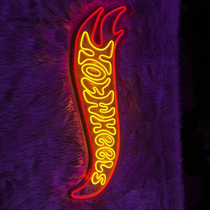 Hot Wheels Neon Sign Gifts for Him Custom Neon Sign Personalized Gift ...