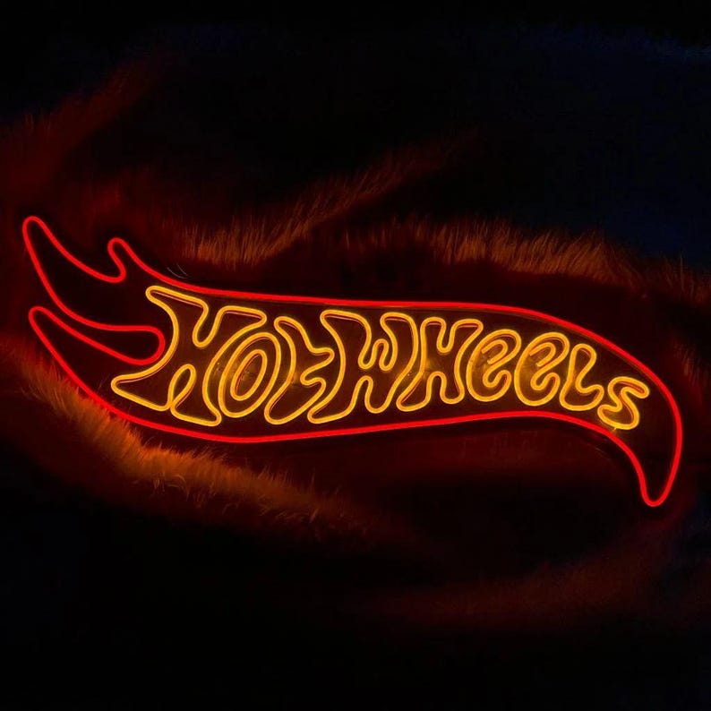 Hot Wheels Neon Sign Gifts for Him Custom Neon Sign Personalized Gift ...