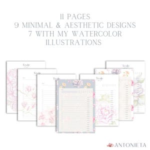 Printable To-do List Daily Planner With Original Art, Minimal ...