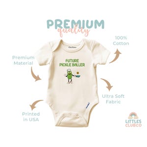 Future Pickle Baller Baby Onesie®, Cute Pickleball Baby Bodysuit, Sport ...