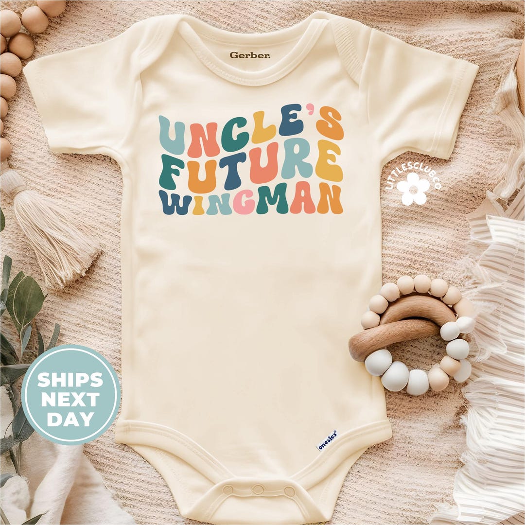 Uncles Future Wingman Onesie®, Retro Uncle Onesie®, Uncle Baby Clothes ...