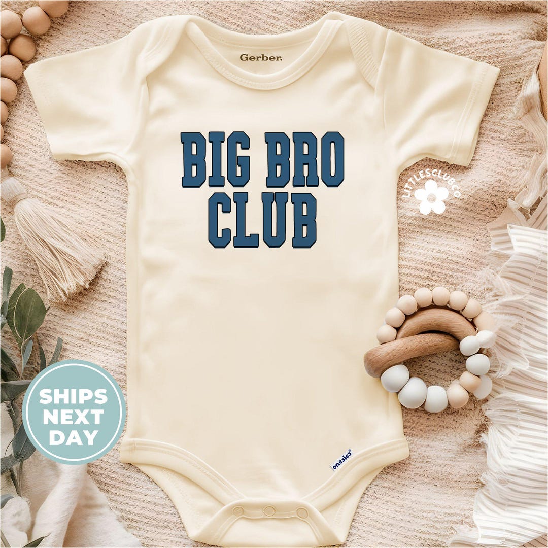 Retro Big Bro Club Baby Onesie®, Big Brother Club Bodysuit, Baby ...