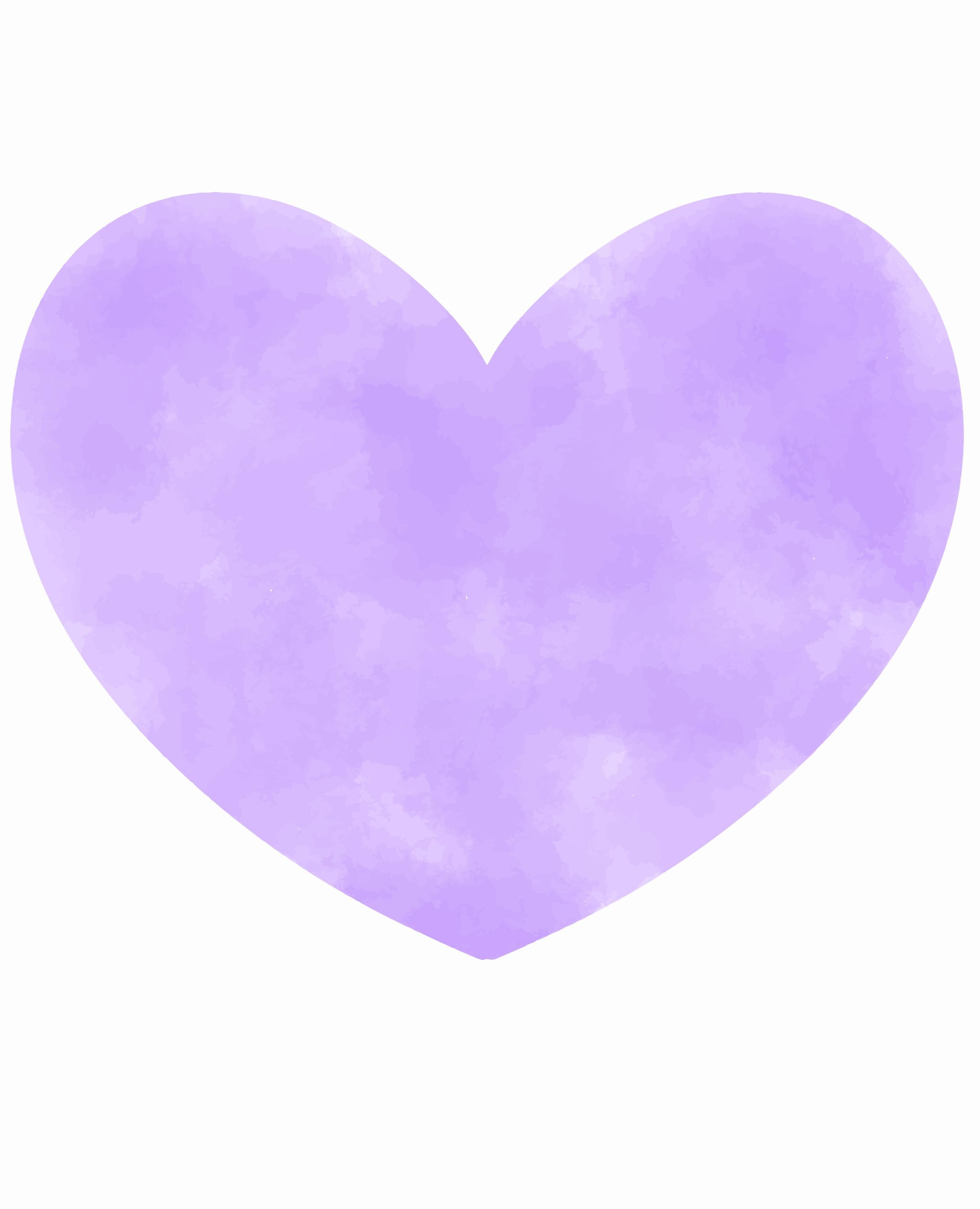 Purple Color Heart - Etsy