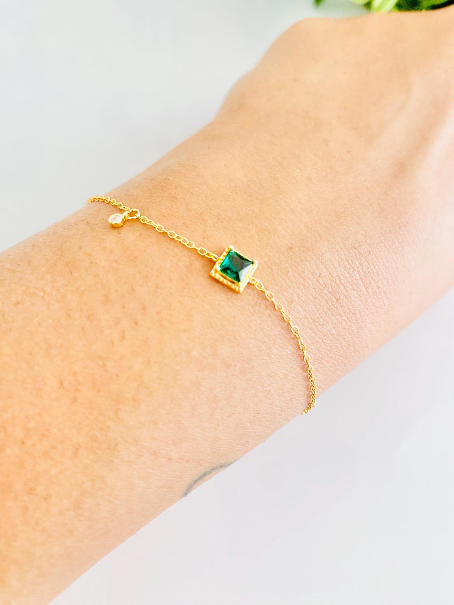 Princess Cut With Little Drop Diamond Bracelet - Etsy