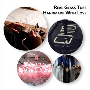 Music Themed Neon Light Box Vibrant Real Glass Perfect Room Decor for ...