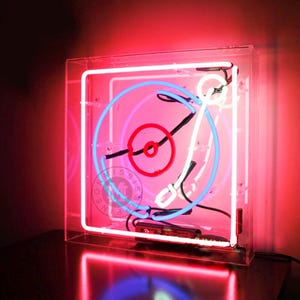 Music Themed Neon Light Box Vibrant Real Glass Perfect Room Decor for ...