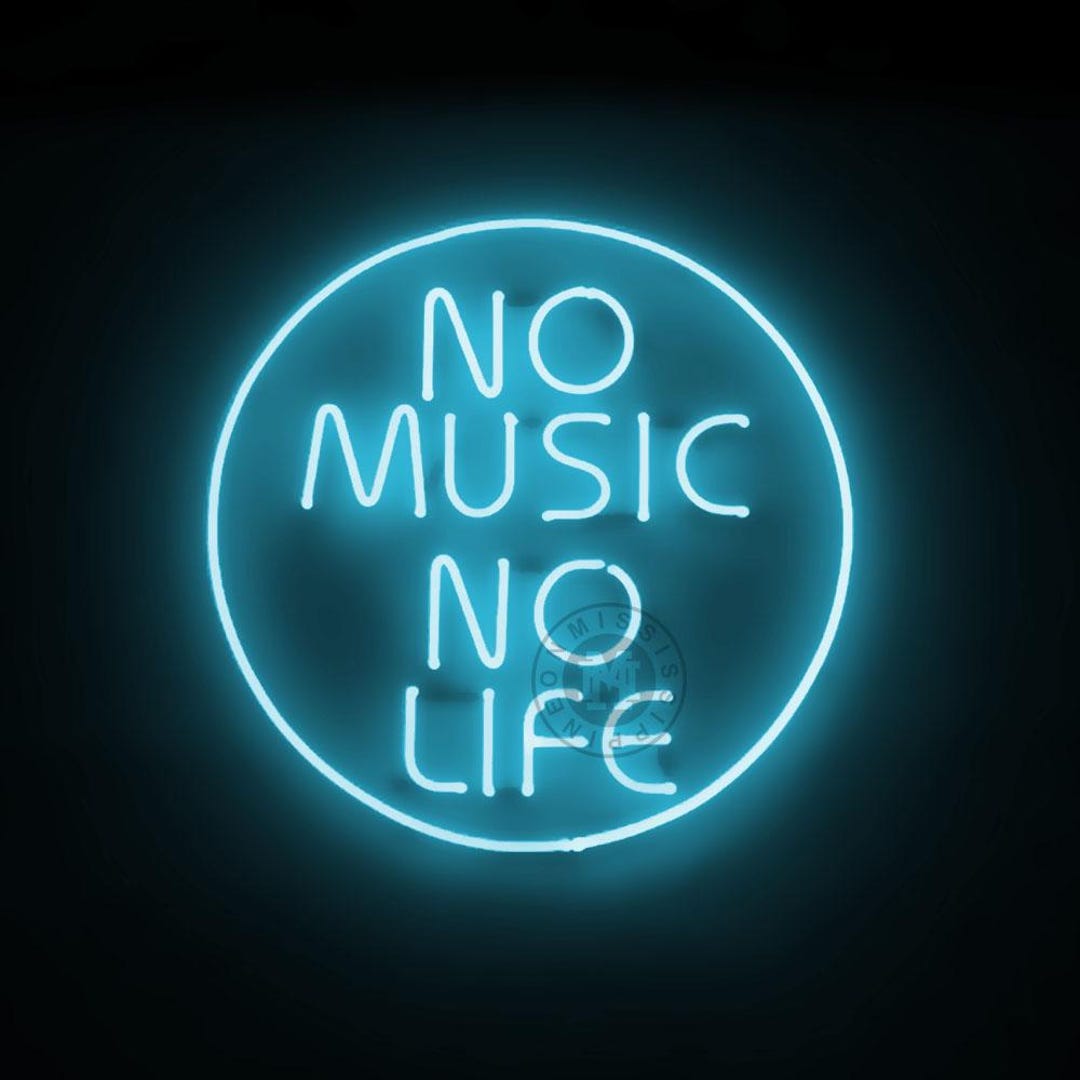 NO Music No Life Neon Real Glass Custom Neon Sign Personalized Home ...