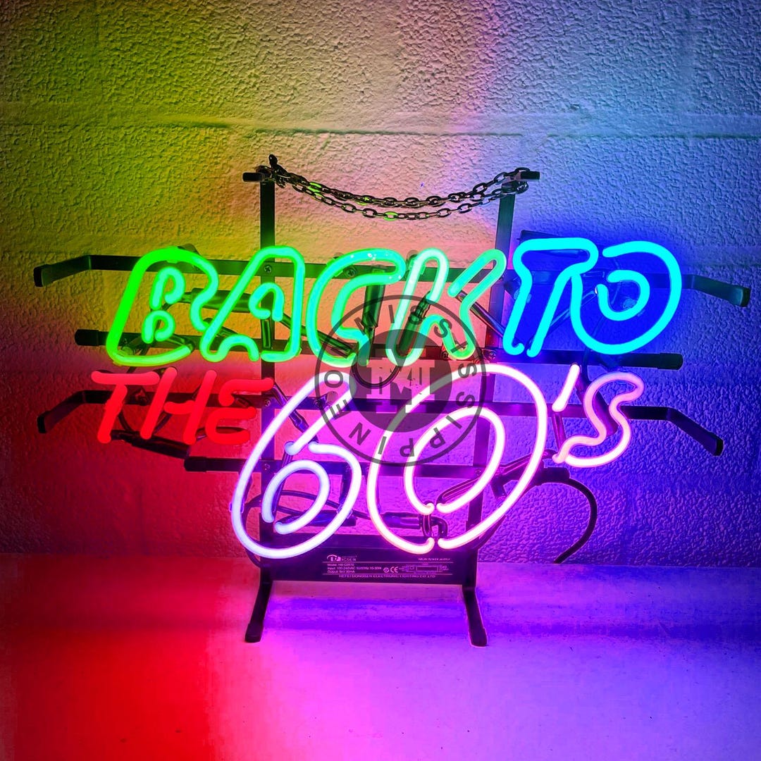 Old School Back to the 60s Real Glass Neon Sign Lamp Light Custom Real ...
