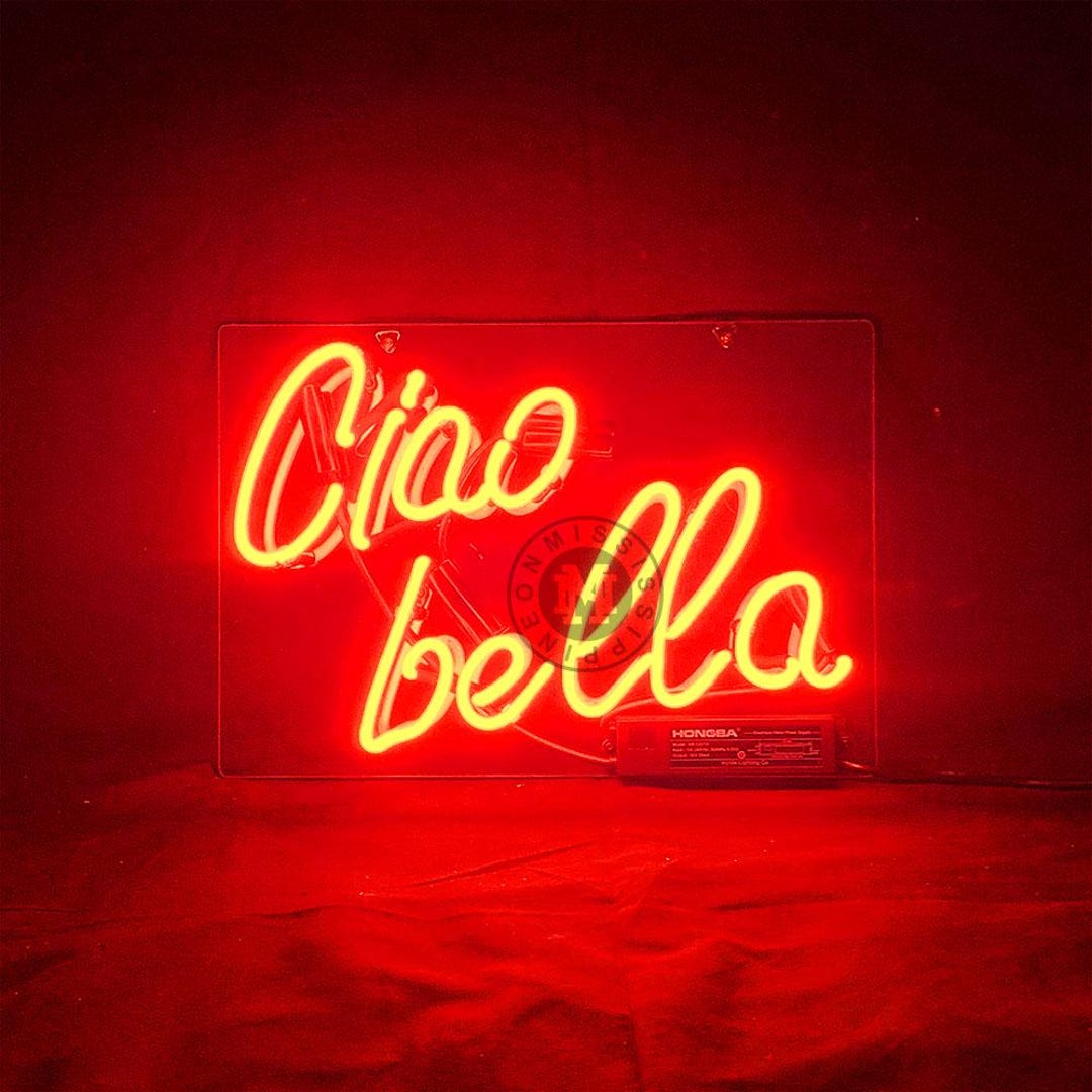 Ciao Bella Neon Light Art Eye Catching Wall Decoration Great for Kid's ...