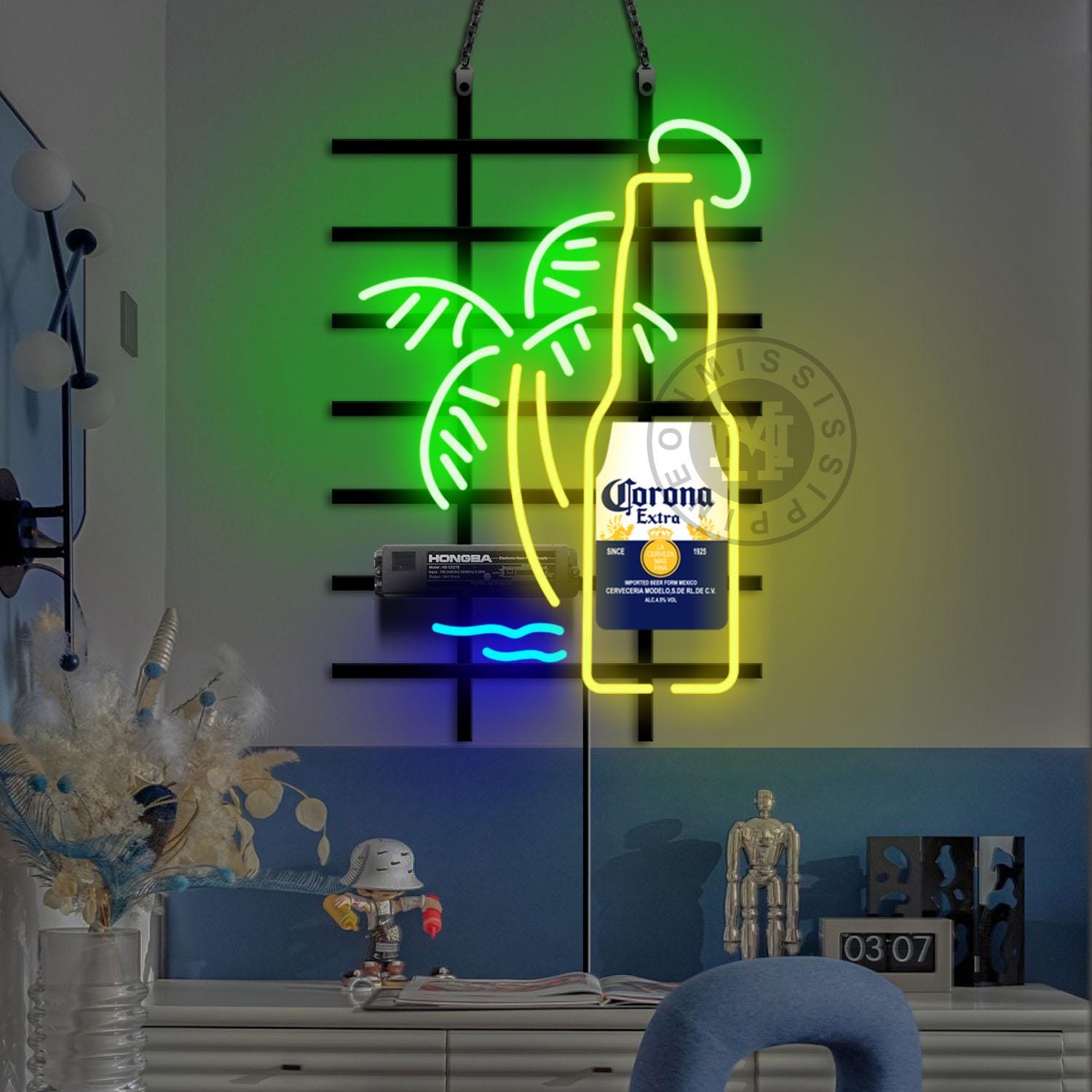 Corona Extra Neon Sign Custom Real Glass Neon Sign Bar Decor Beer Bar ...