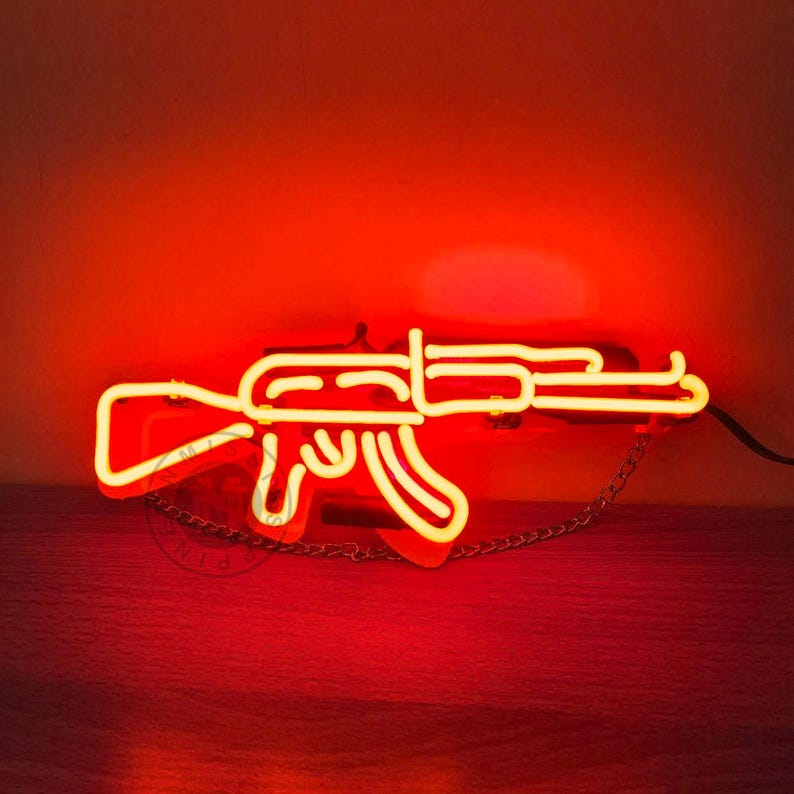 Toy Machine Gun Neon Sign Game Room Home Wall Decor Wall Art Neon Sign ...
