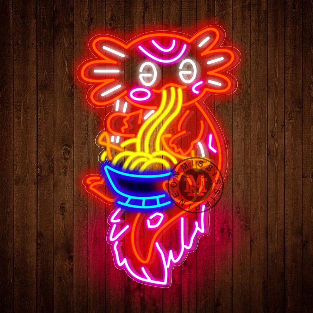 Custom Neon Signs Cute Salamander Sign PHO Ramen Japanese Noodle LED ...