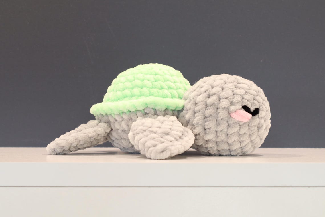 Sleepy Crochet Baby Turtle- Sea Turtle Plush- Turtle Baby Toy- Ocean ...