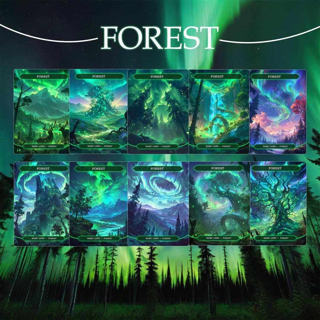 Alien Basic Lands Proxy Commander Deck, MTG Proxy Cards, 20 Custom ...