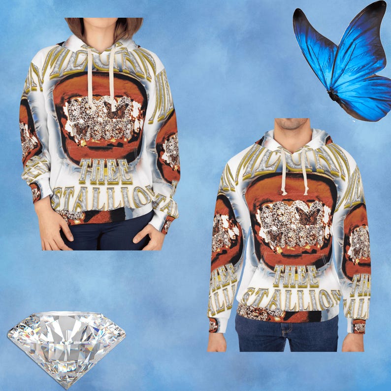 Megan Thee Stallion All Over Print Hoodie, Music Lover Gift, Concert ...