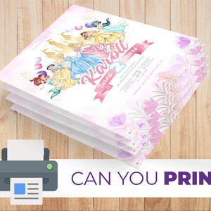 Princess Invitation, Princess Birthday Invitation Girl, Party ...