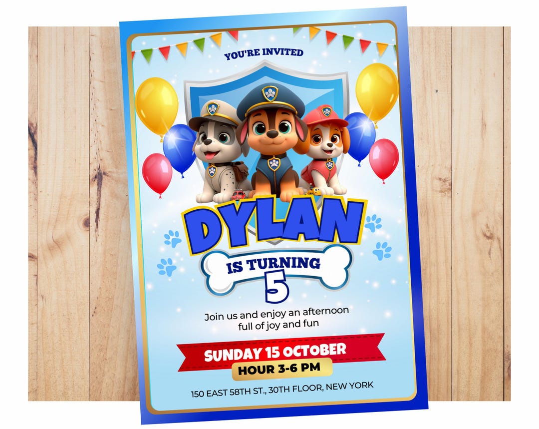 Editable Birthday Invitation Template, Printable Birthday Party ...