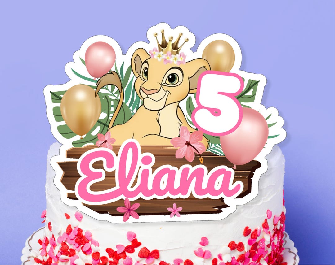 Nala Cake Topper From the Lion King, Nala Birthday Decoration, Baby ...