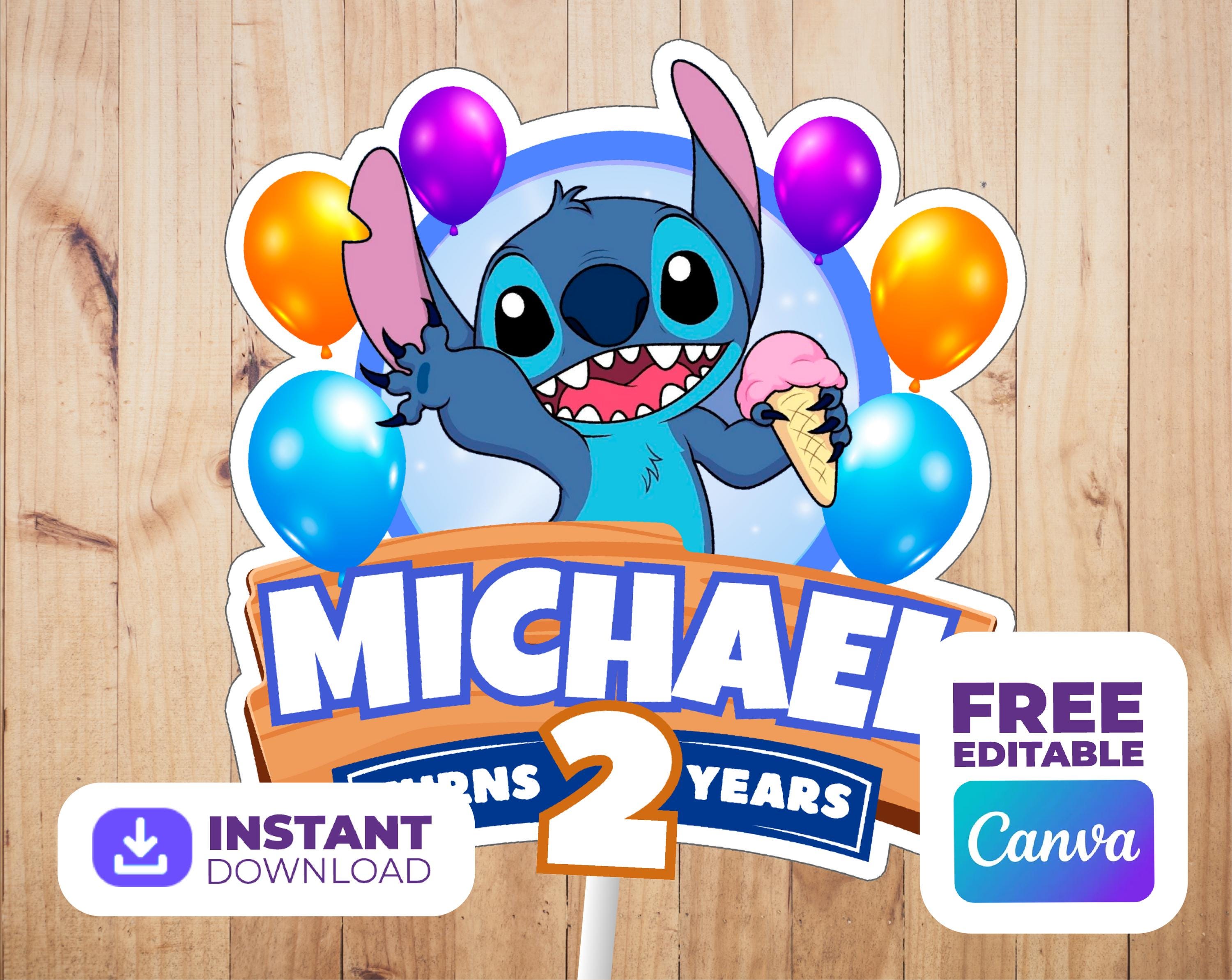 Stitch Cake Topper, Stitch Birthday Decoration, Kids Cake Topper, Kids ...