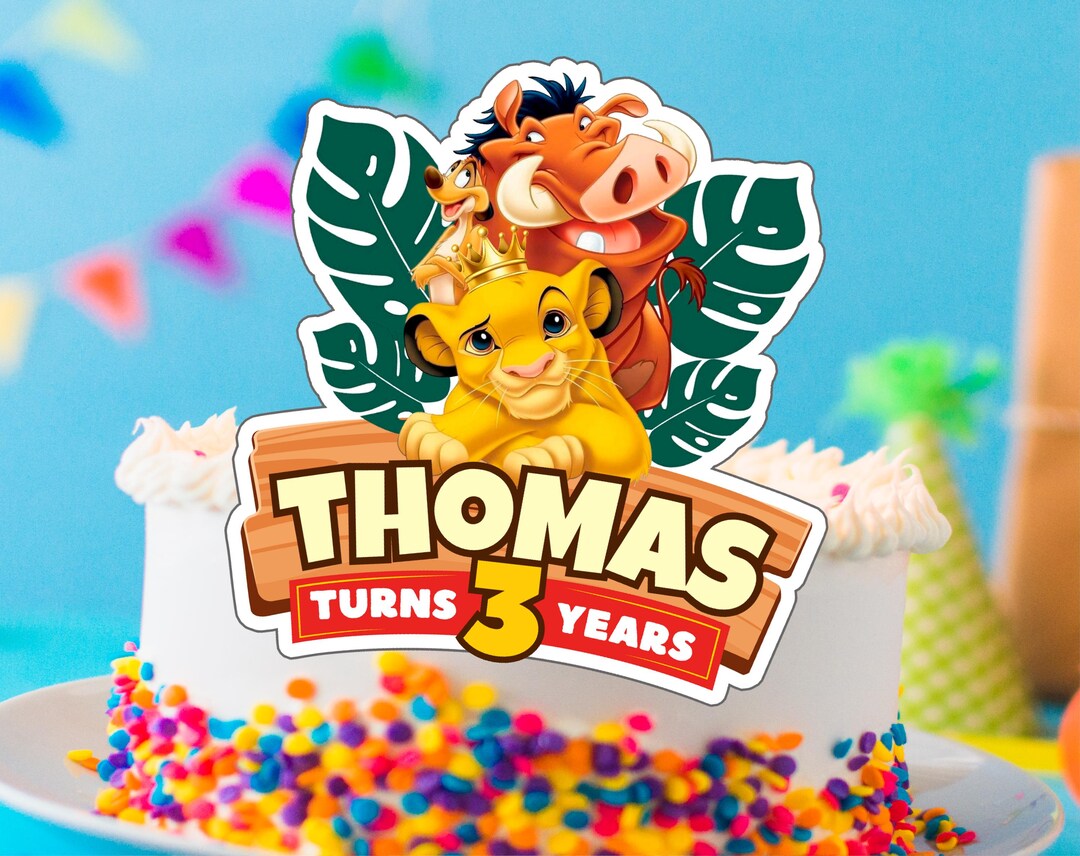 The Lion King Cake Topper the Lion King Birthday Decoration, Kids ...