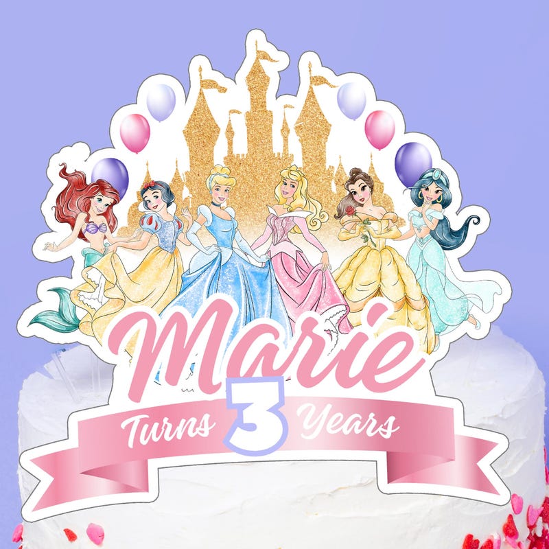 Princess Cake Topper - Etsy