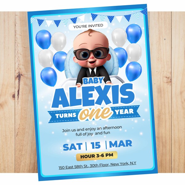 Boss Baby Invitation - Etsy