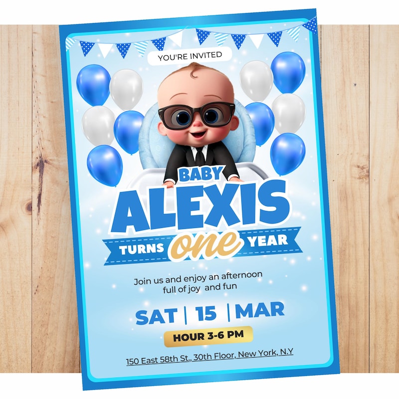 Boss Baby Invitation - Etsy