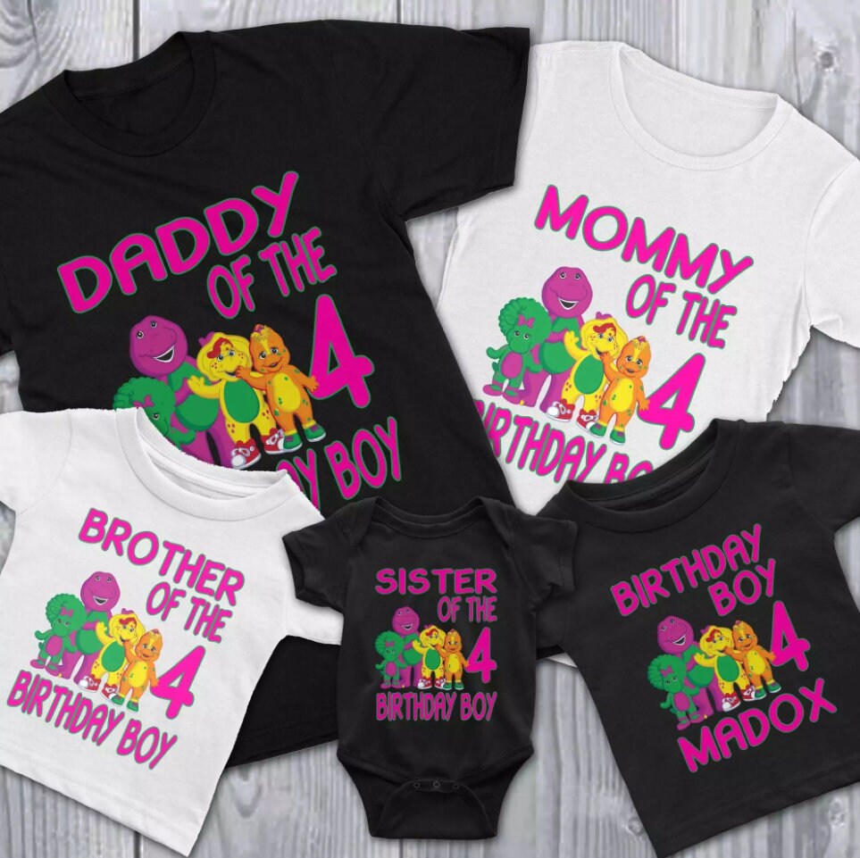 Personalize Barney Birthday Shirt, Custom Age Shirt, Custom Name Tee ... Personalize Barney Birthday Shirt, Custom Age Shirt, Custom Name Tee ...