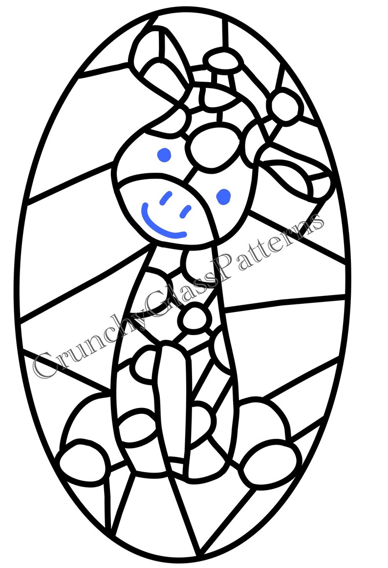 Baby Giraffe - Stained Glass Pattern - Etsy