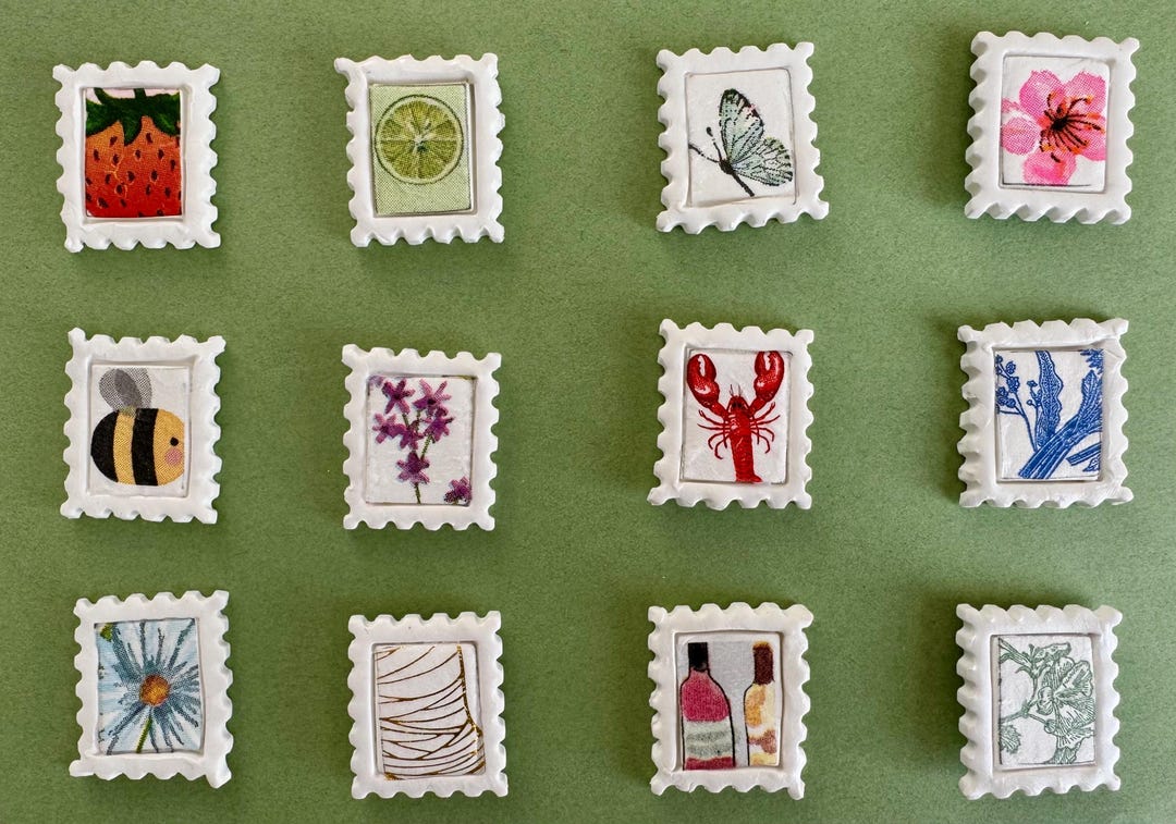 Assorted Stamp Magnets (set of 4) - Etsy