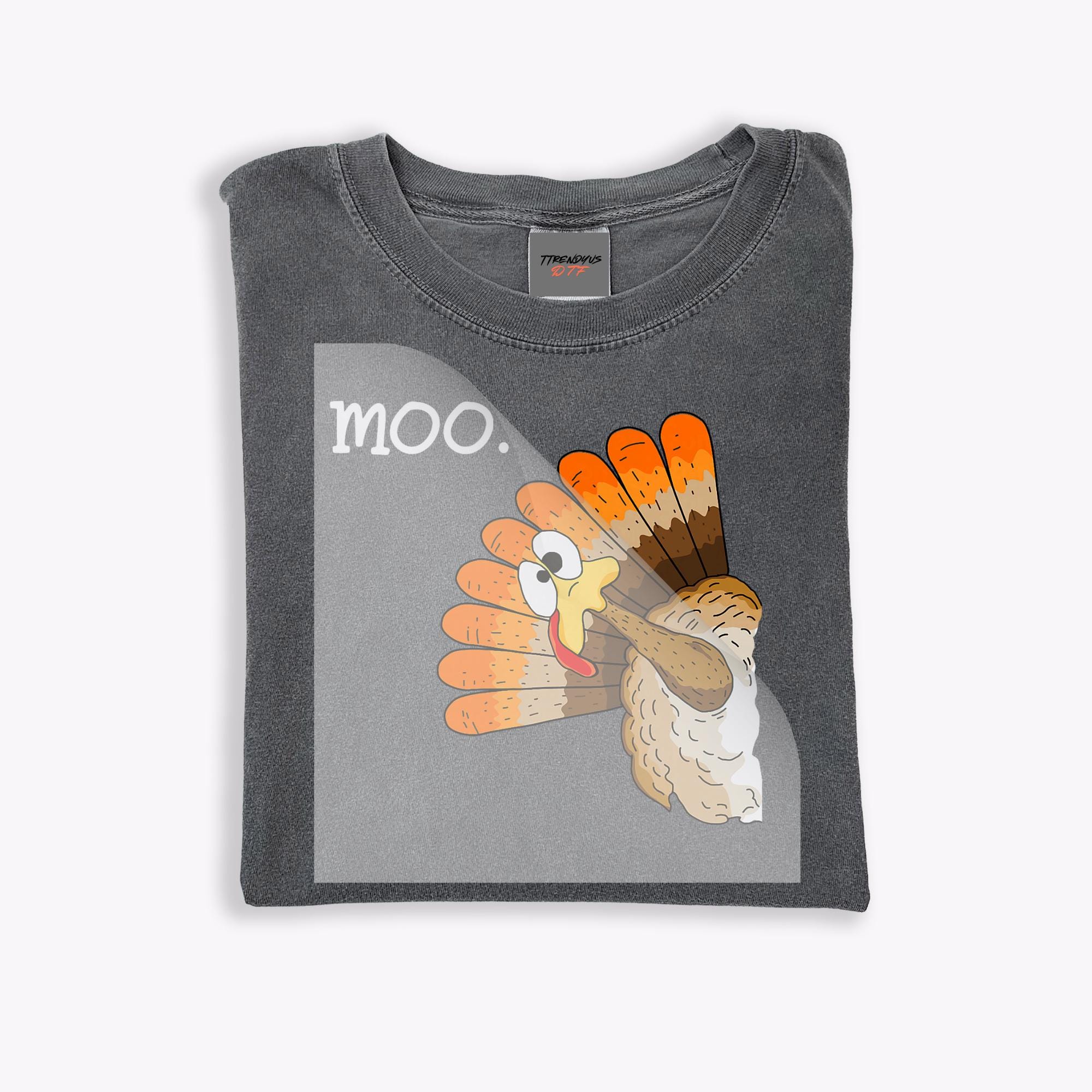 Funny Cow Turkey Thanksgiving DTF Transfer, Ready to Press Farm Animal ...