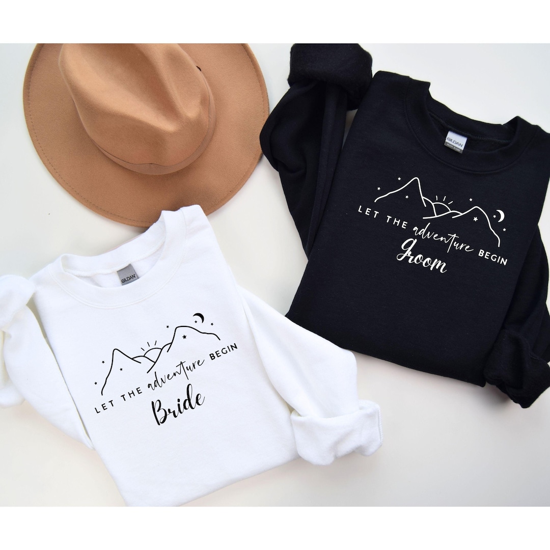 Matching Bride and Groom Shirts, Wedding Announcement Tee, Bride Groom ...