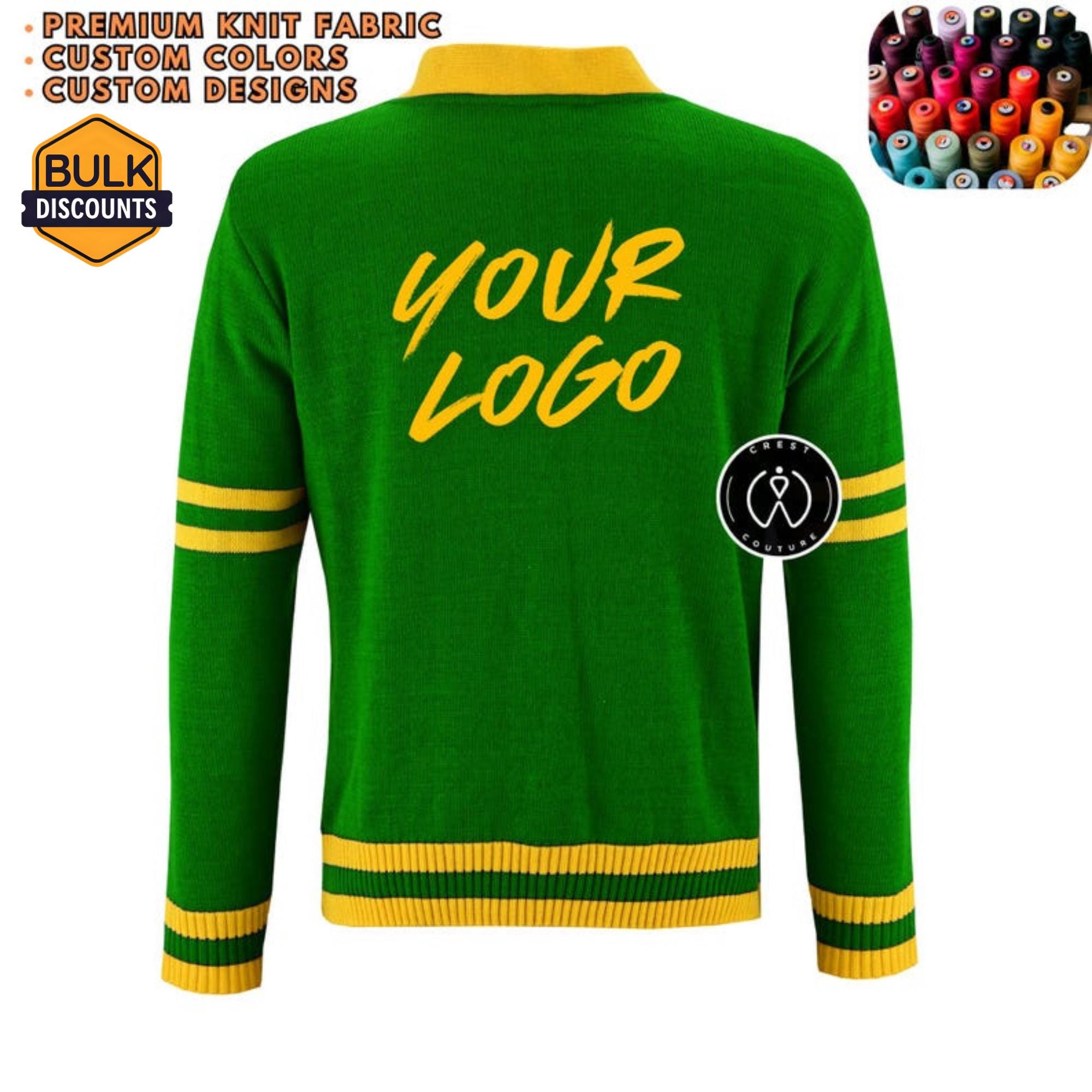 Custom Embroidery Cardigan Knitted High School College Cheerleader ...