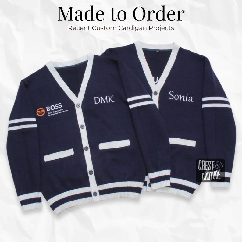 Custom Embroidery Cardigan Knitted High School College Cheerleader ...