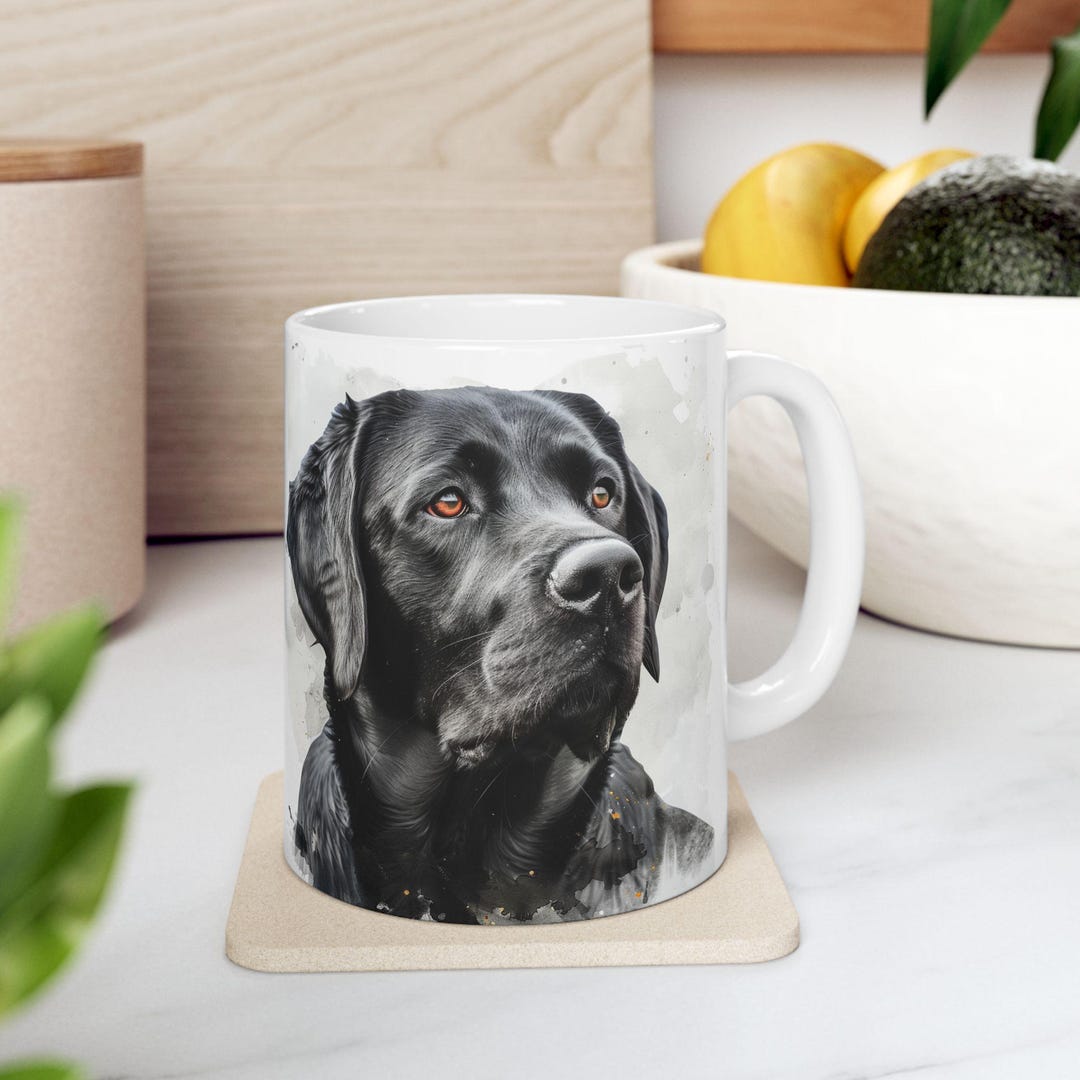 Black Labrador Retriever Mug - Etsy