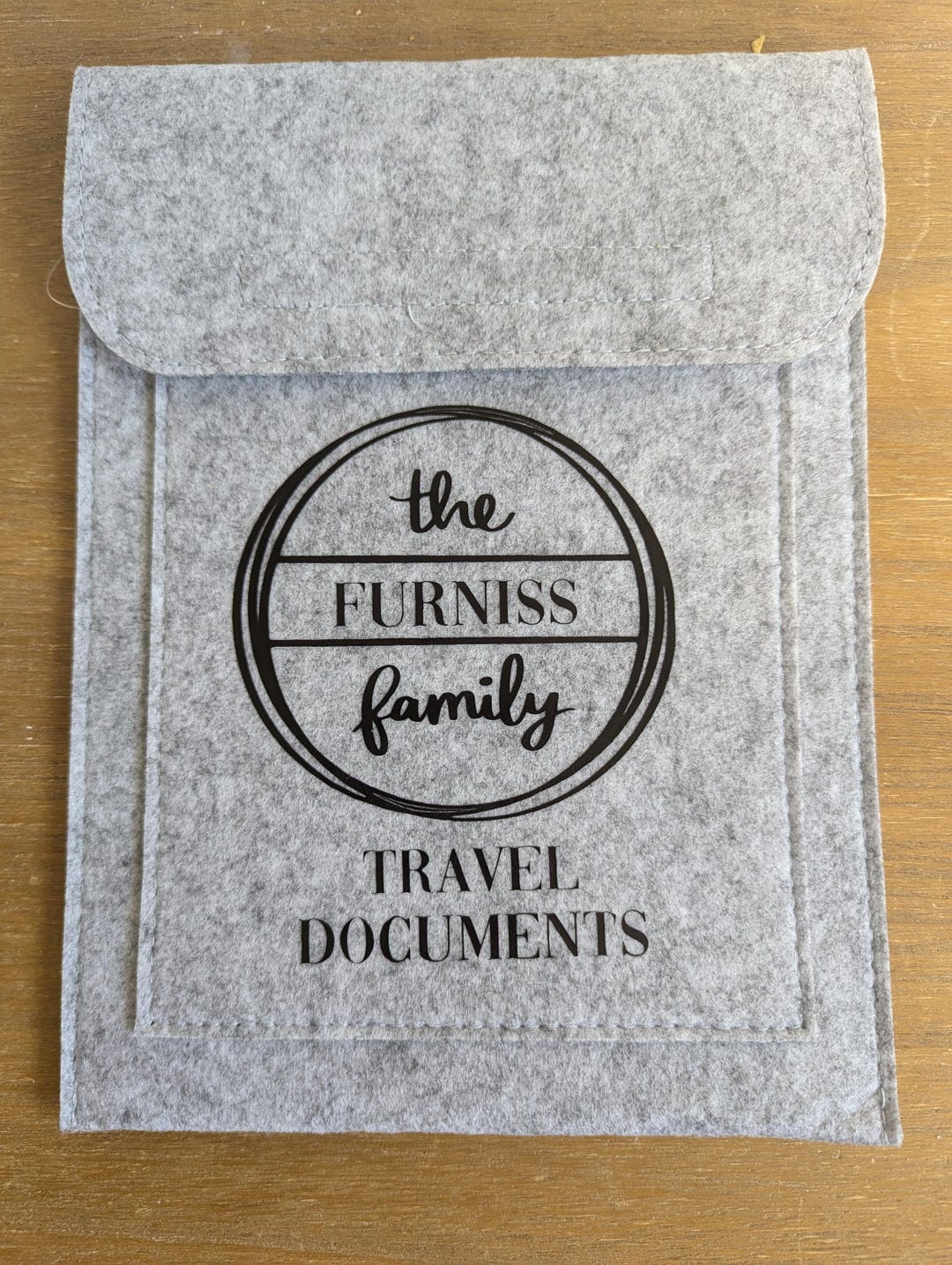 Personalised Family Travel Document Folder | Felt Travel Wallet ...