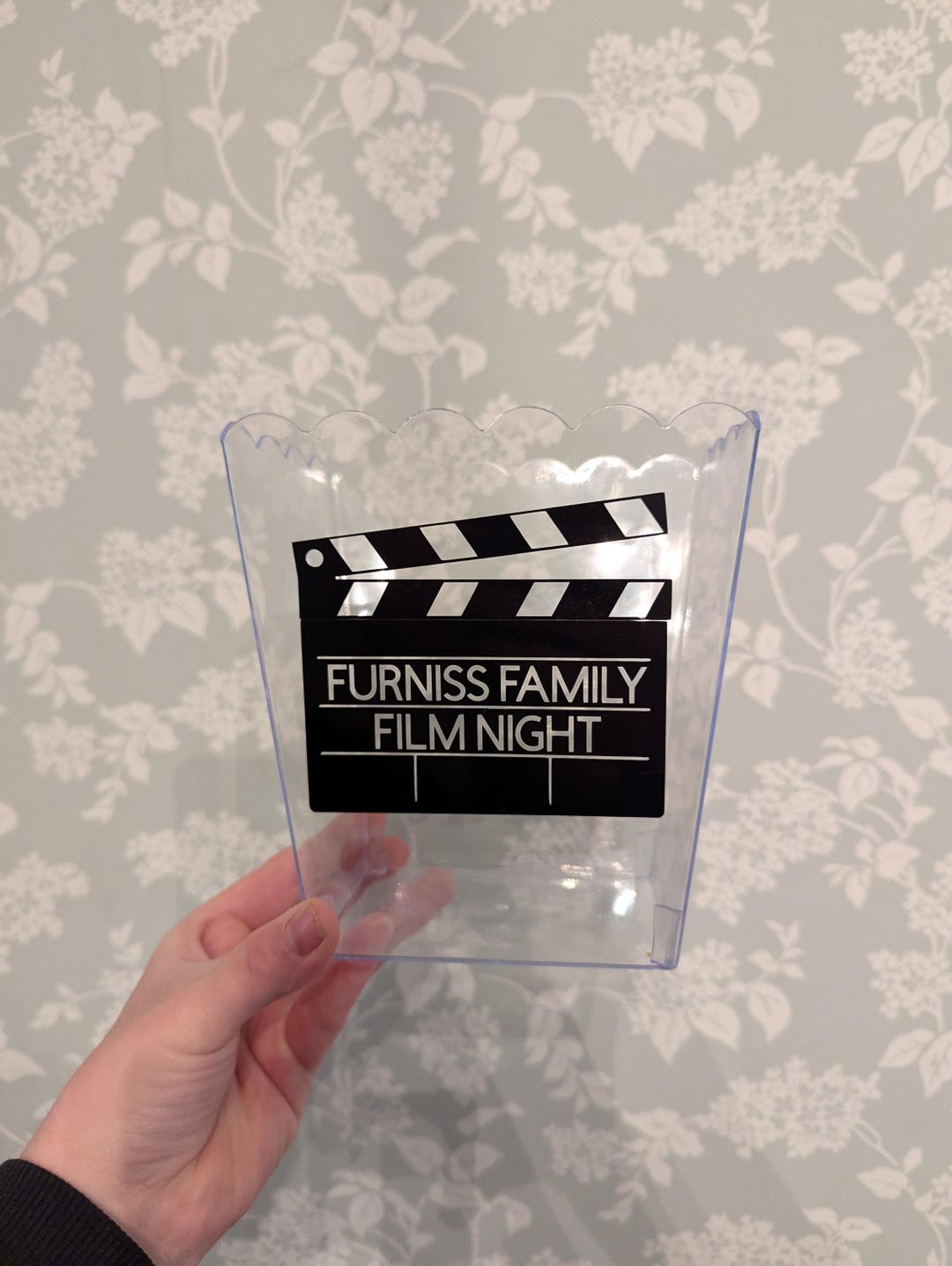 Personalised Family Movie Night Popcorn Snack Tub Film Cinema Lover ...