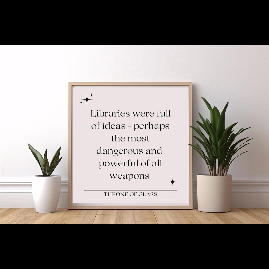 Book Wall Art, Book Themed Art, Book Quotes, Terrasen Art - Etsy
