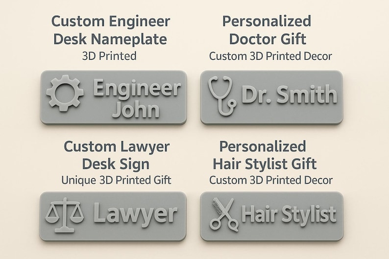 Custom 3D Printed Desk Nameplate: Personalized Engineer Gift - Etsy Canada