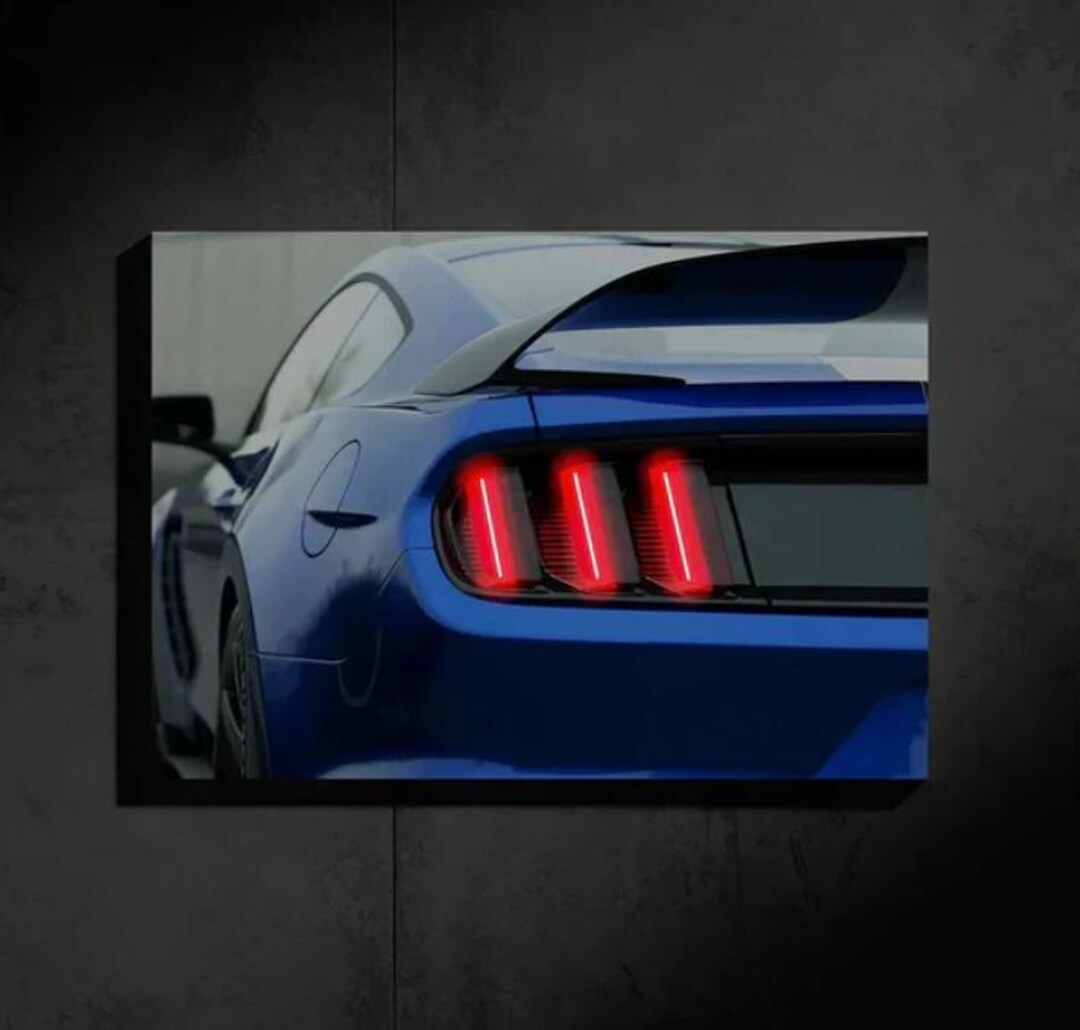 Mustang Neon Light Art, Legendary Mustang Design With Neon Art Panel ...