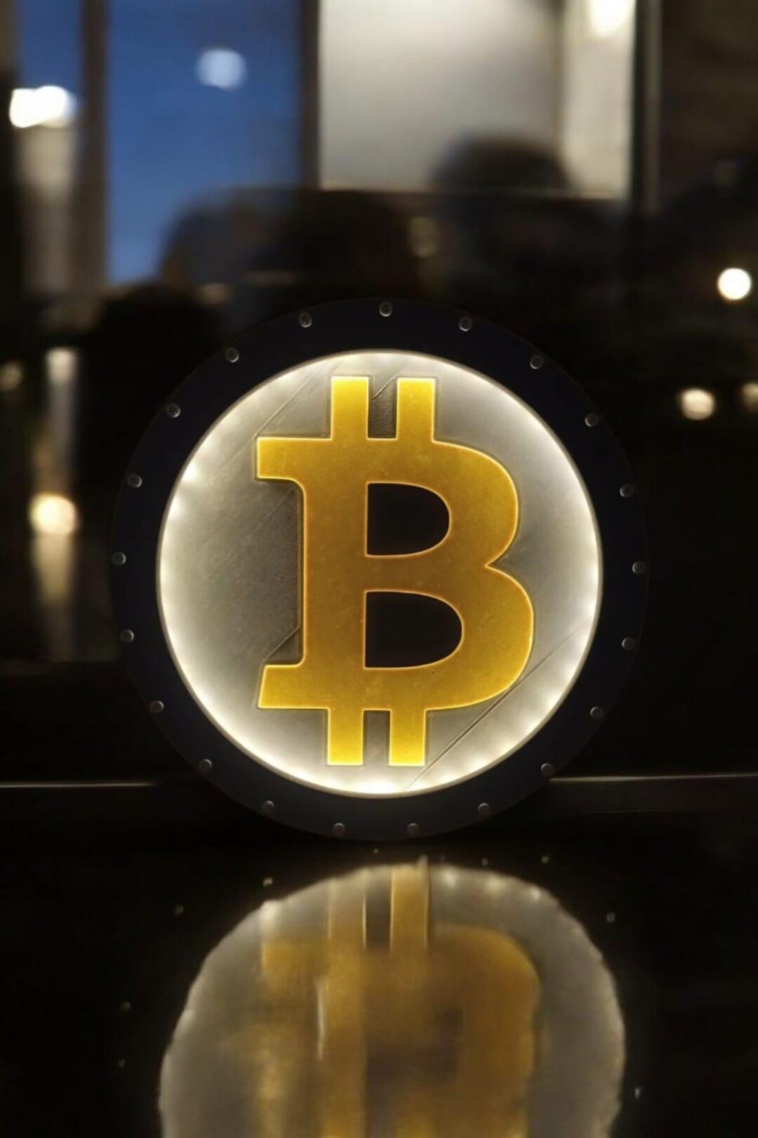 Bitcoin LED Lamp 3D Print, 3D Printed Bitcoin LED Light, Bitcoin ...