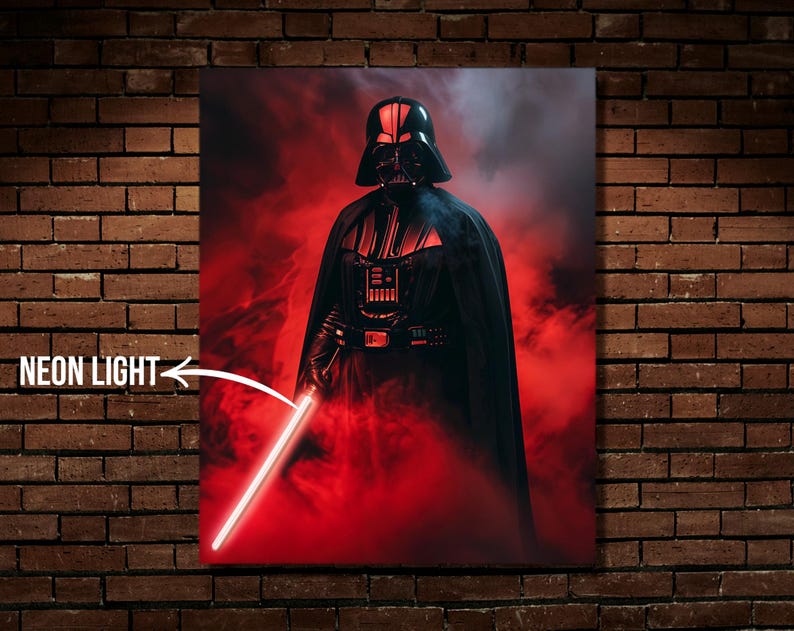 Darth Vader Neon Art,neon Light Wall Art, Lightsaber Neon Sign,led ...