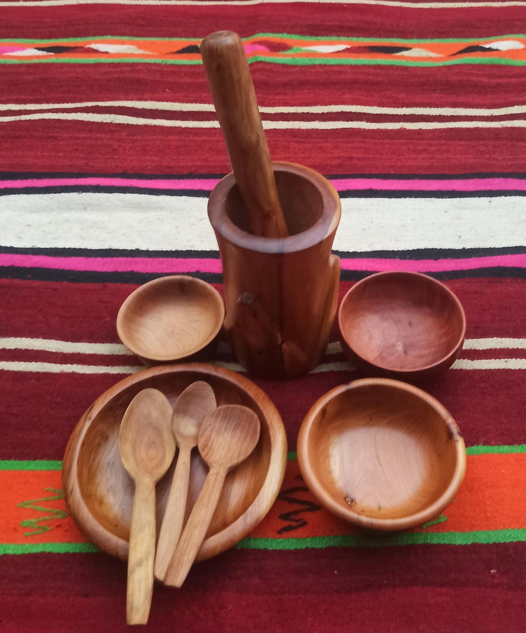 Juniper 9-piece Moroccan Kitchen Set:mortar,pestle,bowls,spoons - Etsy