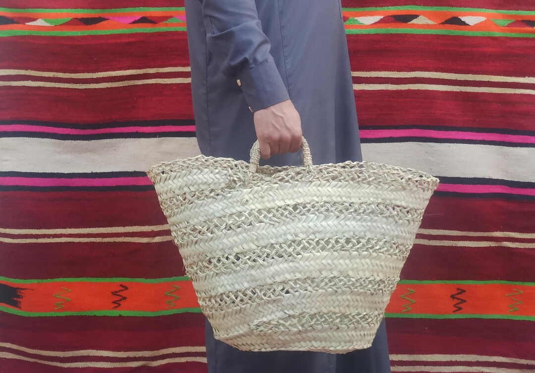 Moroccan Market Basket ,boho Handwoven, Handbag, Eco-friendly,handmade ...