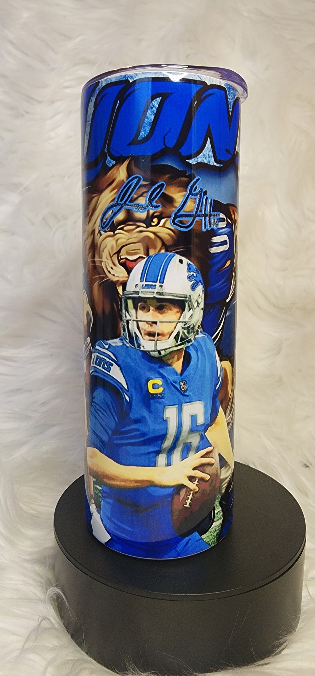 20oz Sublimated Metal Tumbler. Football, Goff, NFL, Lyons, Jarod. Comes ...