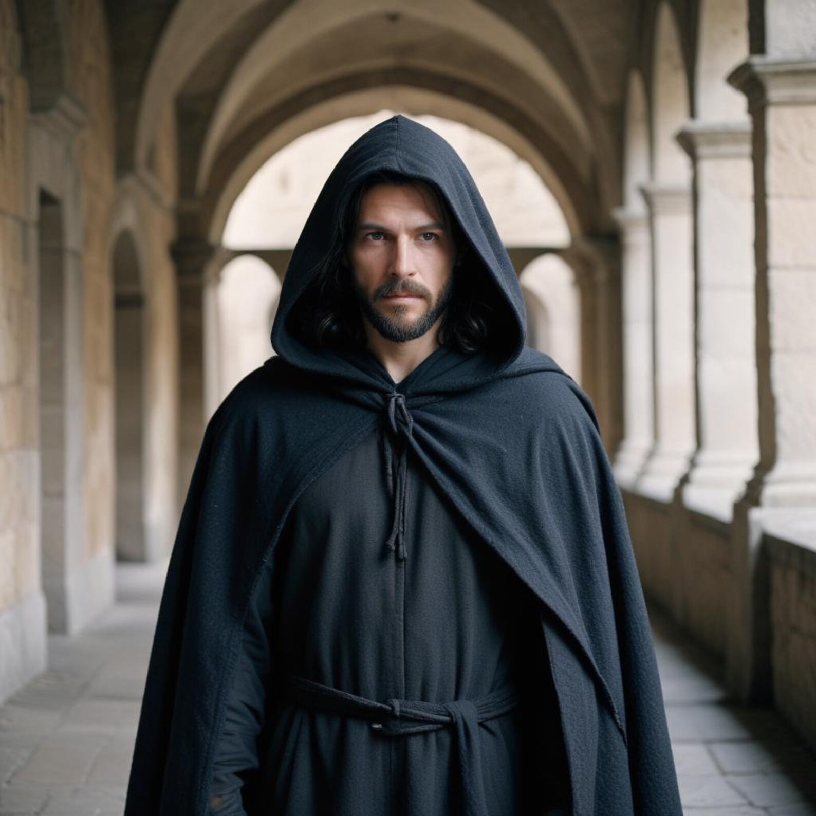 Woolen Hooded Cloak, Authentic Medieval Wool Cape - Etsy