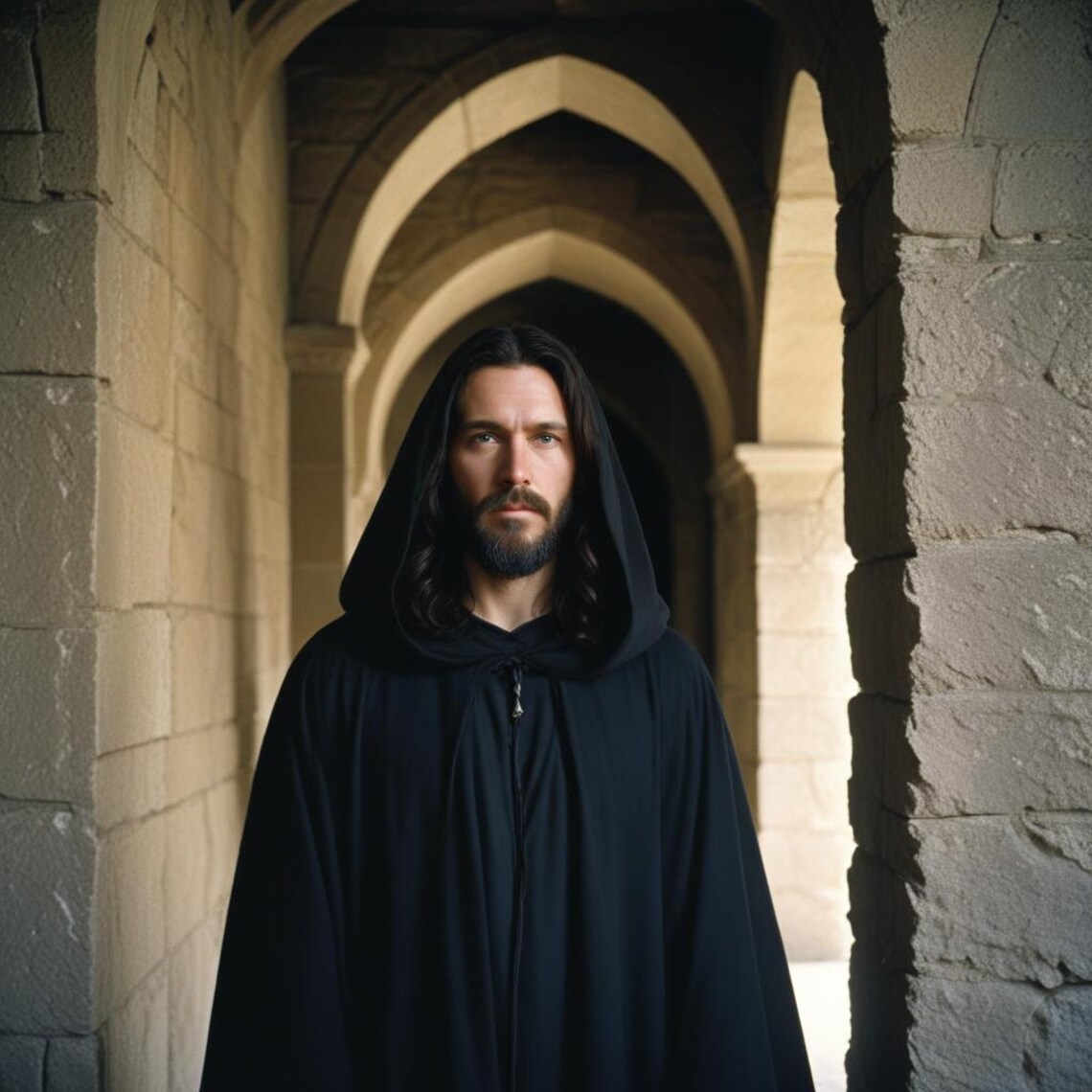 Woolen Hooded Cloak, Authentic Medieval Wool Cape - Etsy