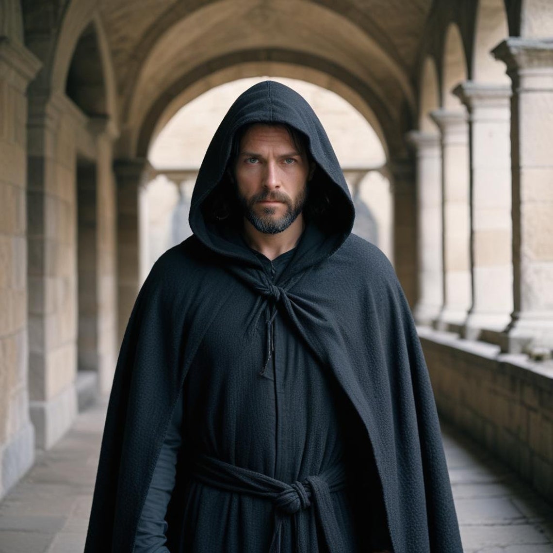 Woolen Hooded Cloak, Authentic Medieval Wool Cape - Etsy