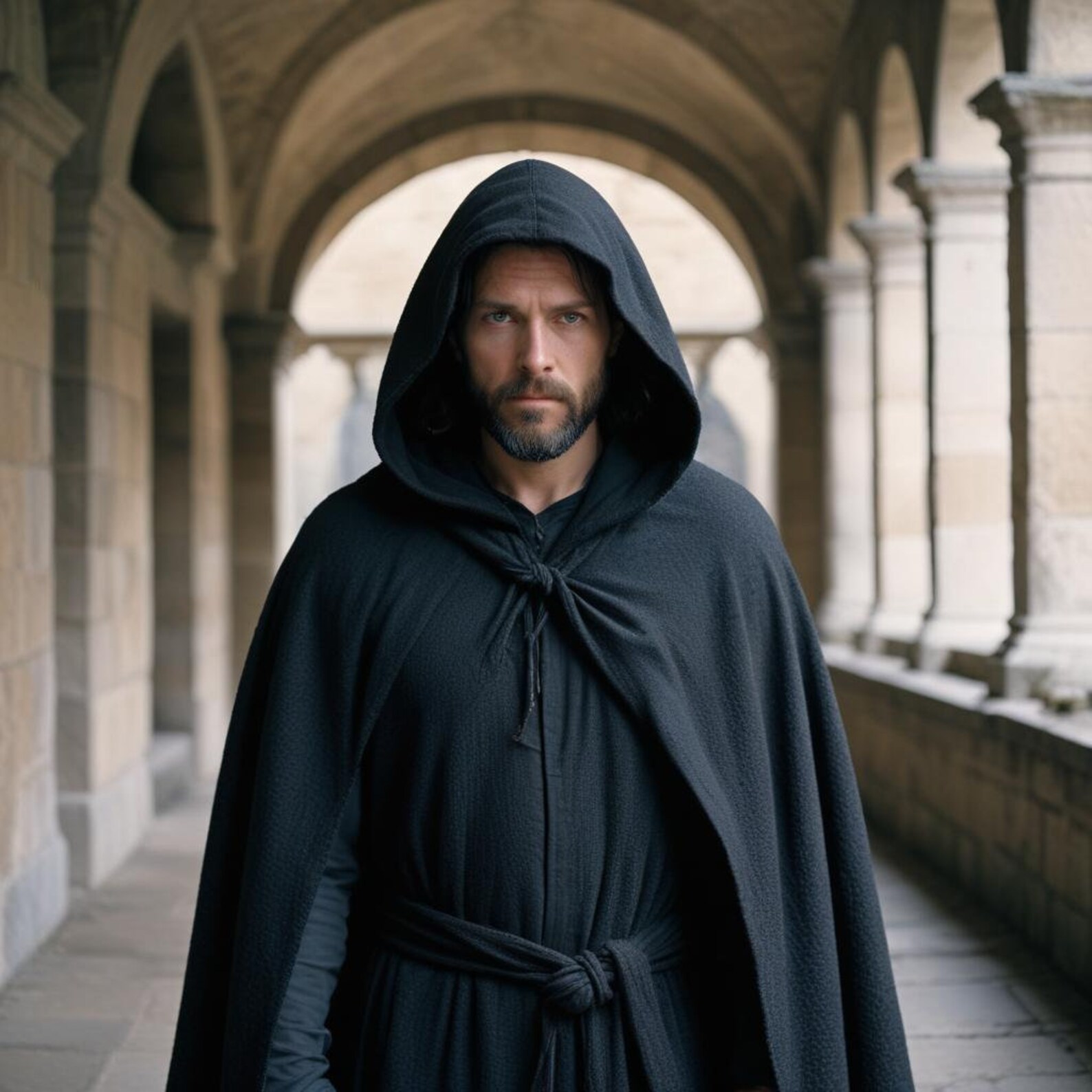 Woolen Hooded Cloak, Authentic Medieval Wool Cape - Etsy