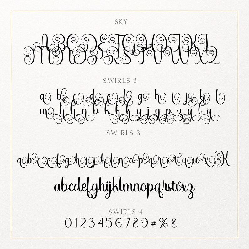 Sky Glimmer Font, SVG, Digital Font, Commercial Use, Handwritten ...